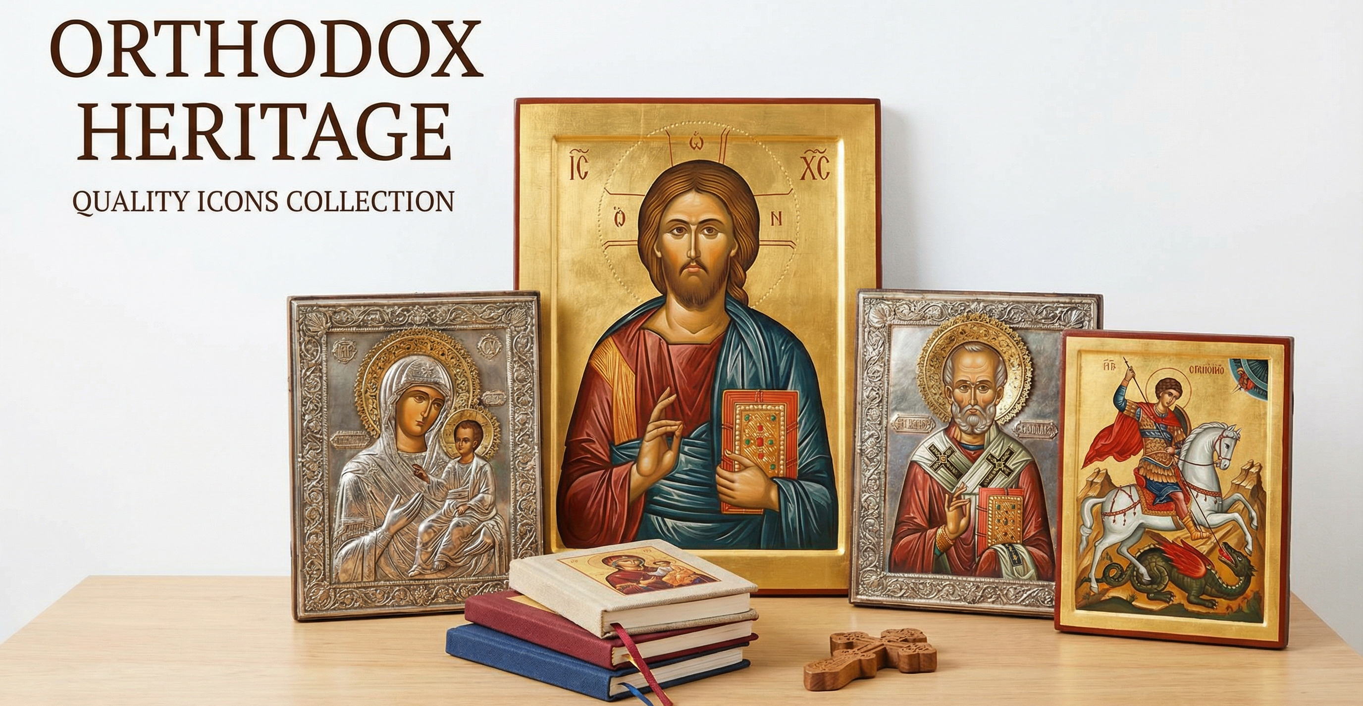 Holy Cross on nickel-plated pedesta – Orthodox Heritage