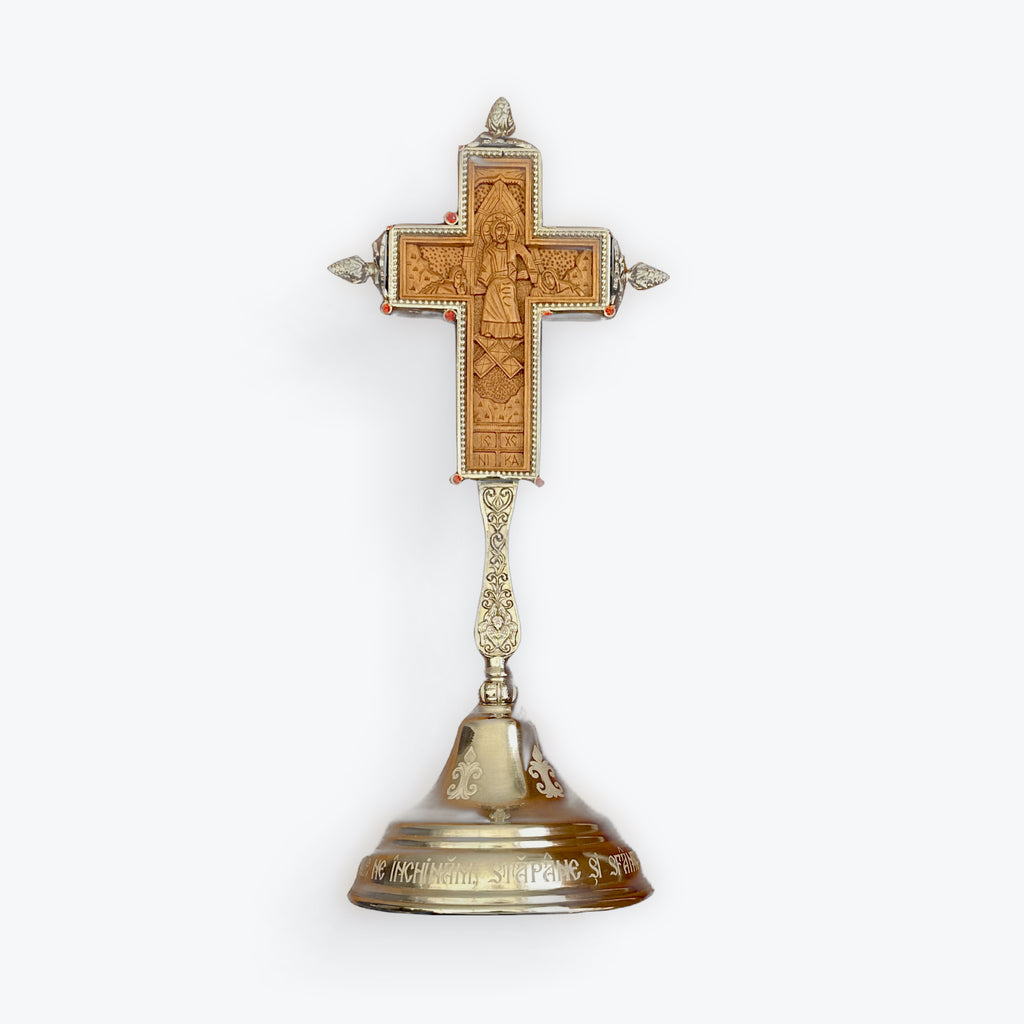 Holy Cross on nickel-plated pedesta – Orthodox Heritage